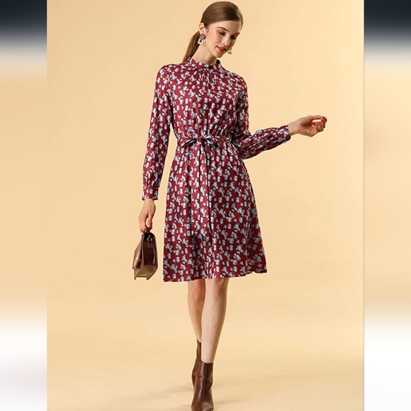 Allegra K | Dresses | Allegra K Womens Tie Waist Dress | Poshmark